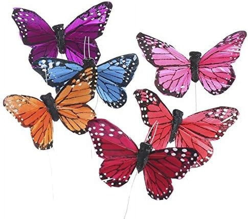 Group of 12 Realistic Artificial Monarch Butterflies in Rich Jewel ...