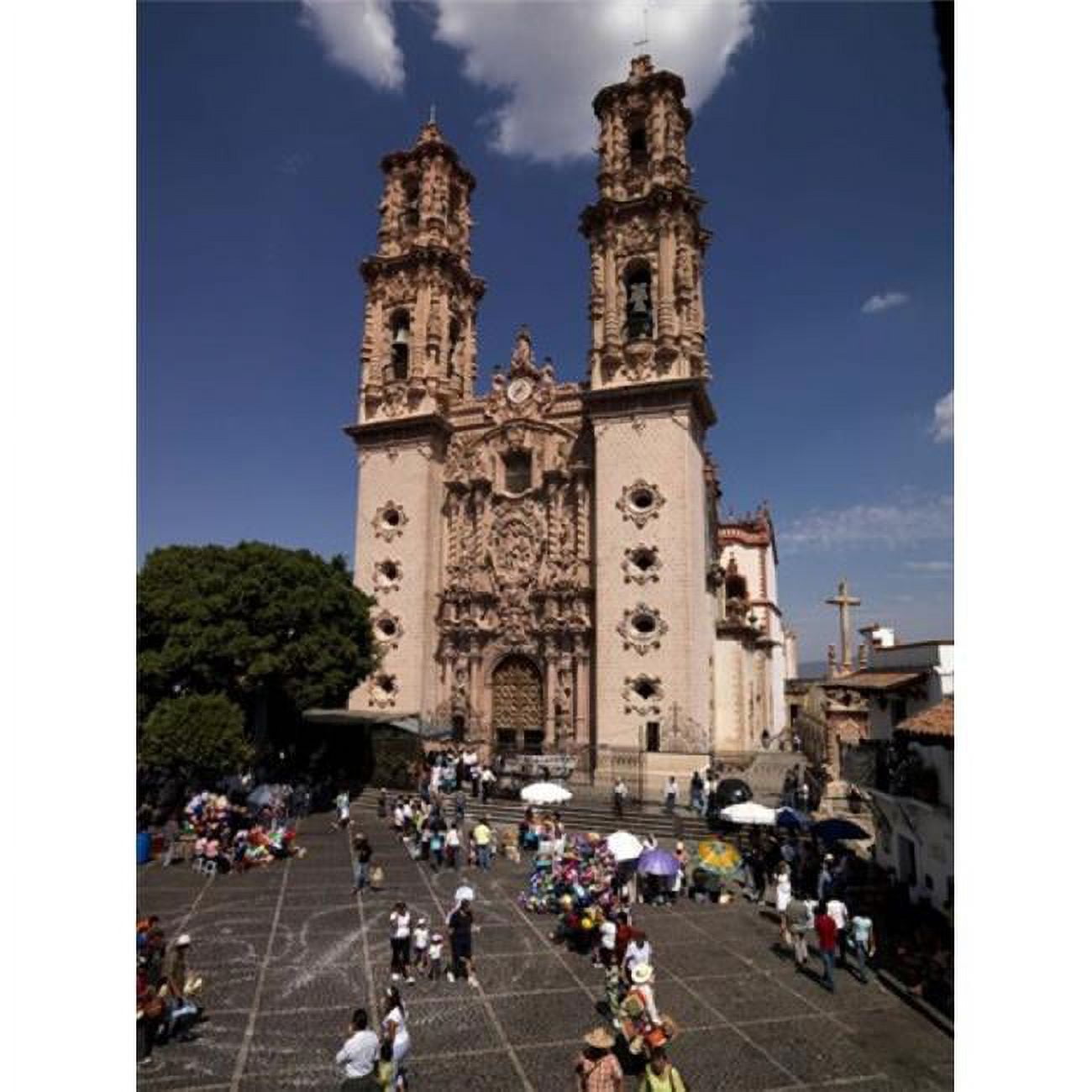 Group of people in front of a cathedral Santa Prisca Cathedral Plaza ...