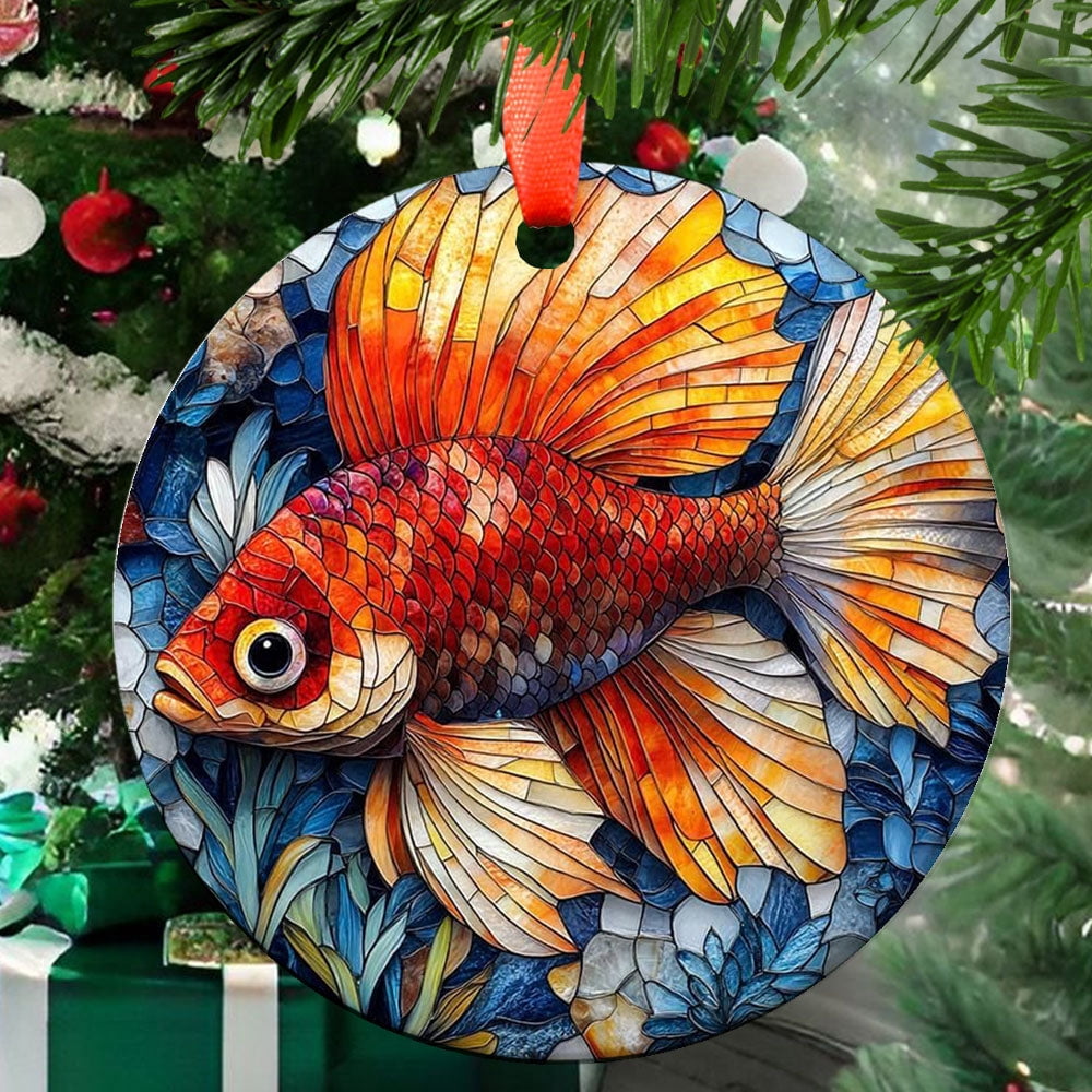 Grouper Fish 121 Ceramic/Acrylic Christmas Ornament, Mother ...