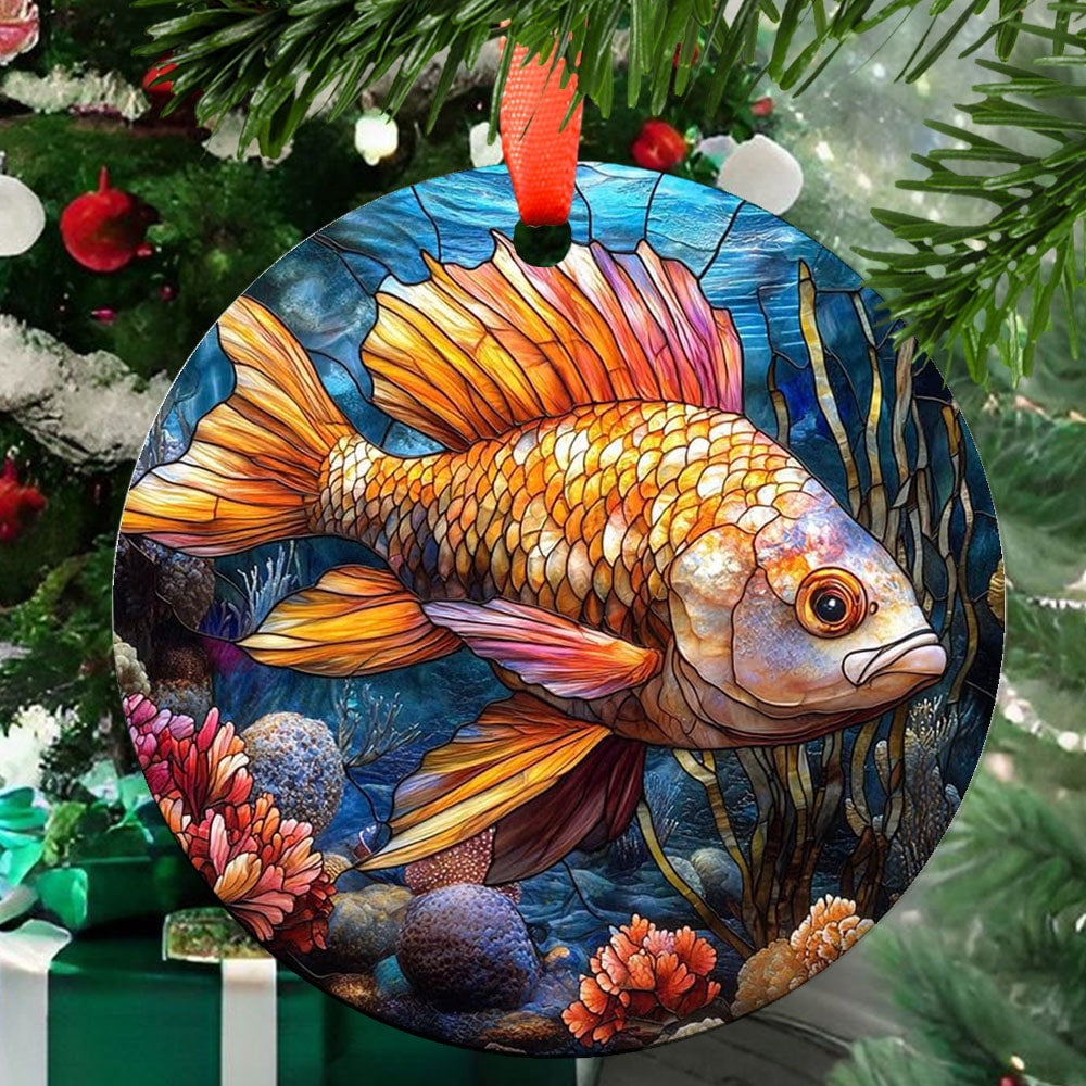 Grouper Fish 31 Ceramic/Acrylic Christmas Ornament, Mother Appreciation ...