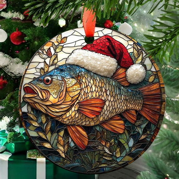 Grouper Fish 7 Ceramic/Acrylic Christmas Ornament, Warm Fall Feast ...