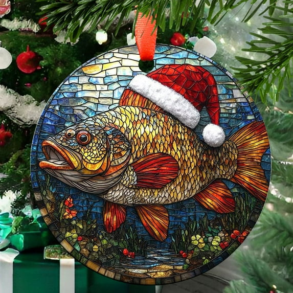 Grouper Fish 8 Ceramic/Acrylic Christmas Ornament, Gentle Mom Thank-You ...