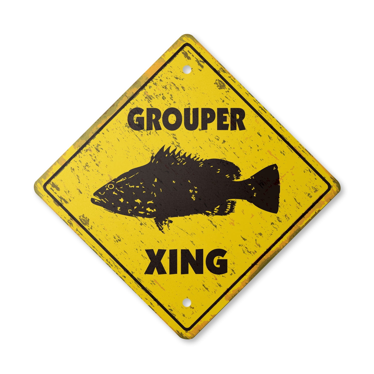 Grouper Vintage Crossing Sign Zone Xing | Indoor/Outdoor Plastic | 17 ...