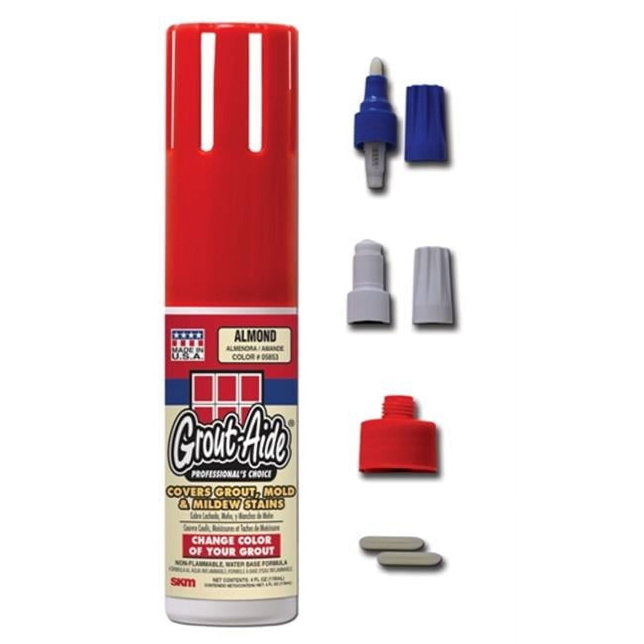 Grout-Aide 05853 4 oz Squeeze Action Applicator Bottle, Almond - Pack ...