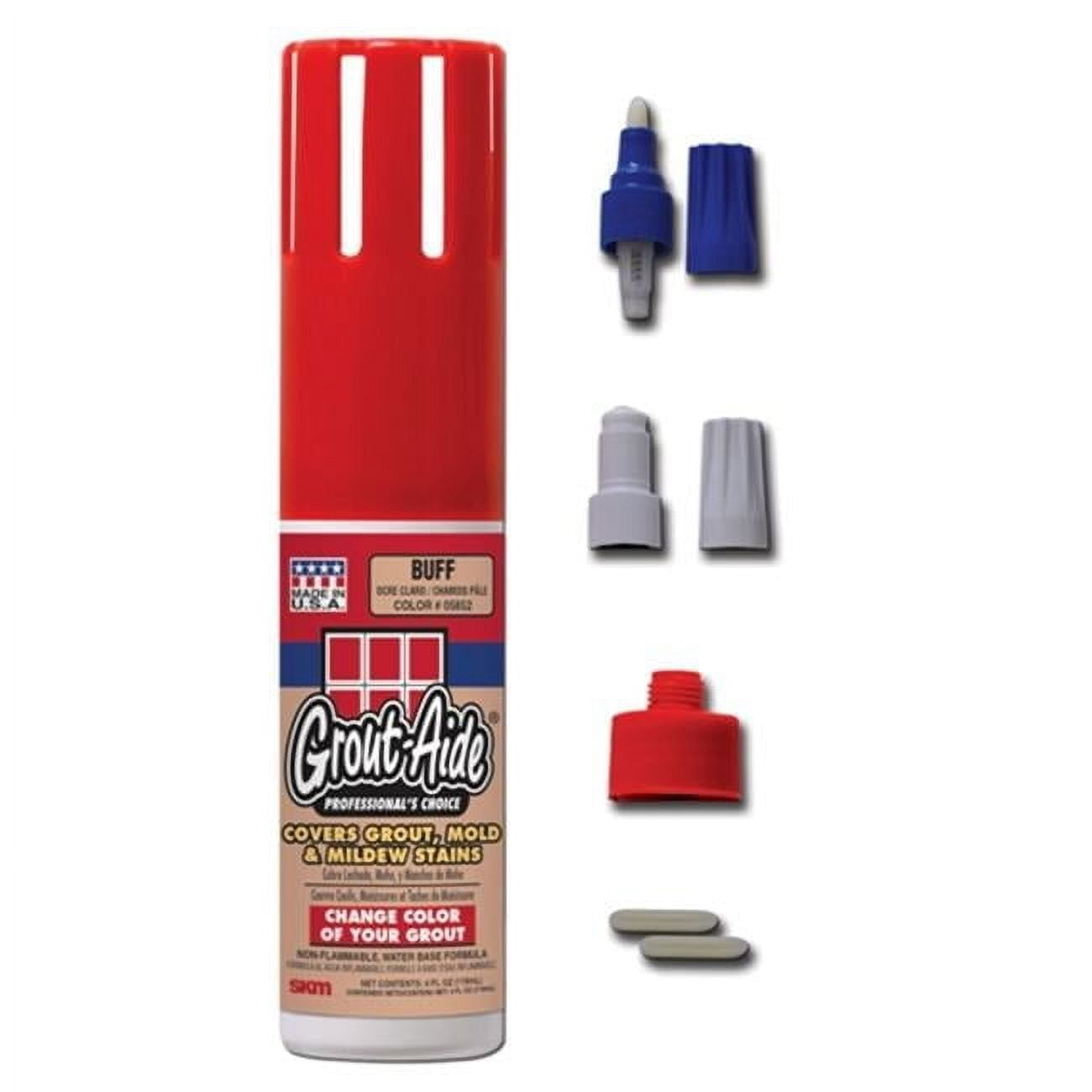 Grout-Aide 4 oz Squeeze Action Applicator Bottle - Buff - Pack of 6 ...