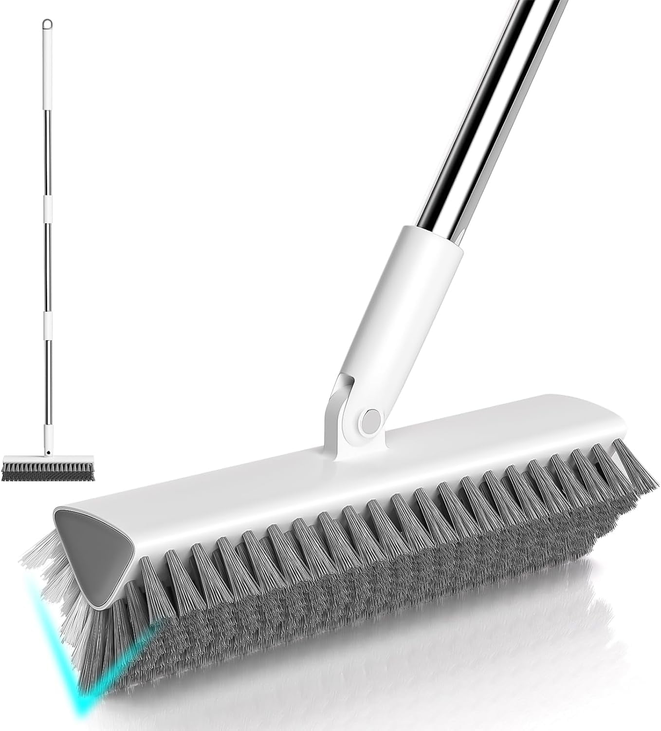 Grout Brush, Heavy-Duty Tile and Shower Floor Scrub Brush with Long ...