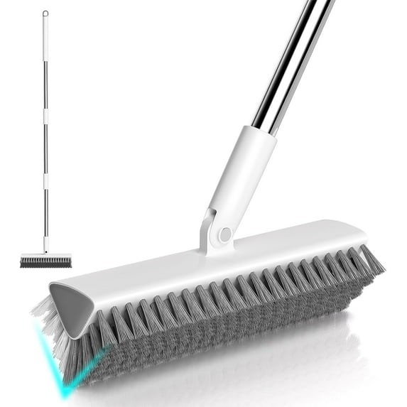 Grout Brush, Heavy-Duty Tile and Shower Floor Scrub Brush with Long ...