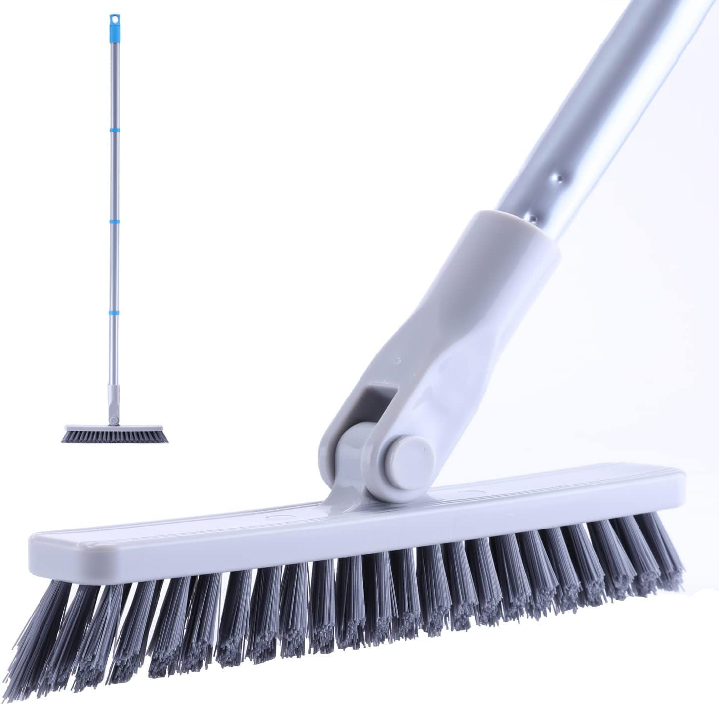 Grout Brush with Long Handle - Heavy Duty Grout Cleaner Brushes for ...