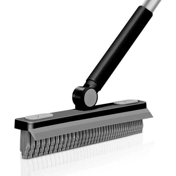 Grout Cleaner Brush with Long Handle, V-Shaped Floor Scrub Brush Swivel ...