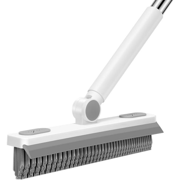 Grout Cleaner Brush with Long Handle, V-Shaped Floor Scrub Brush Swivel ...
