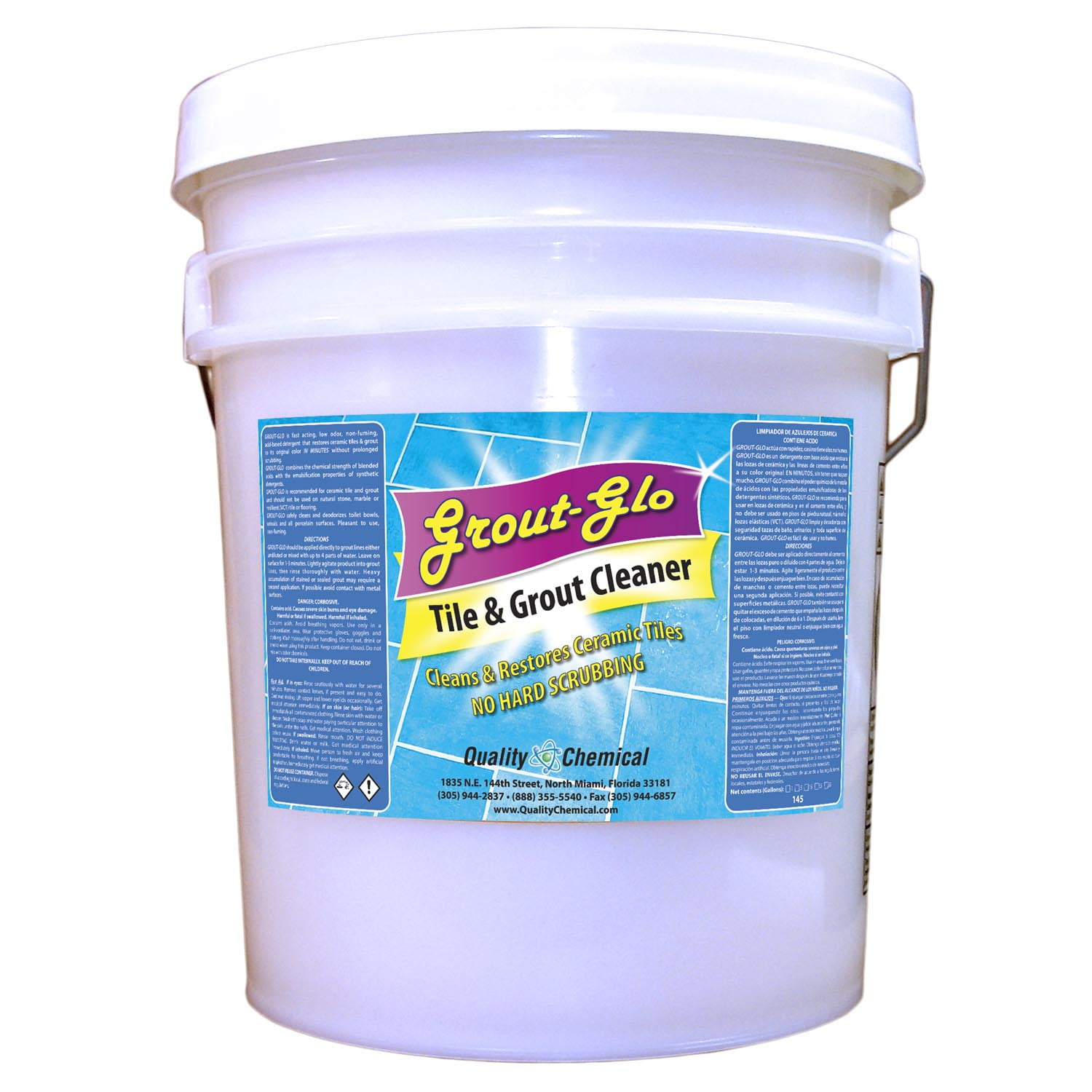 Grout Glo - acid restroom tile, grout and fixture cleaner. - 5 gallon ...
