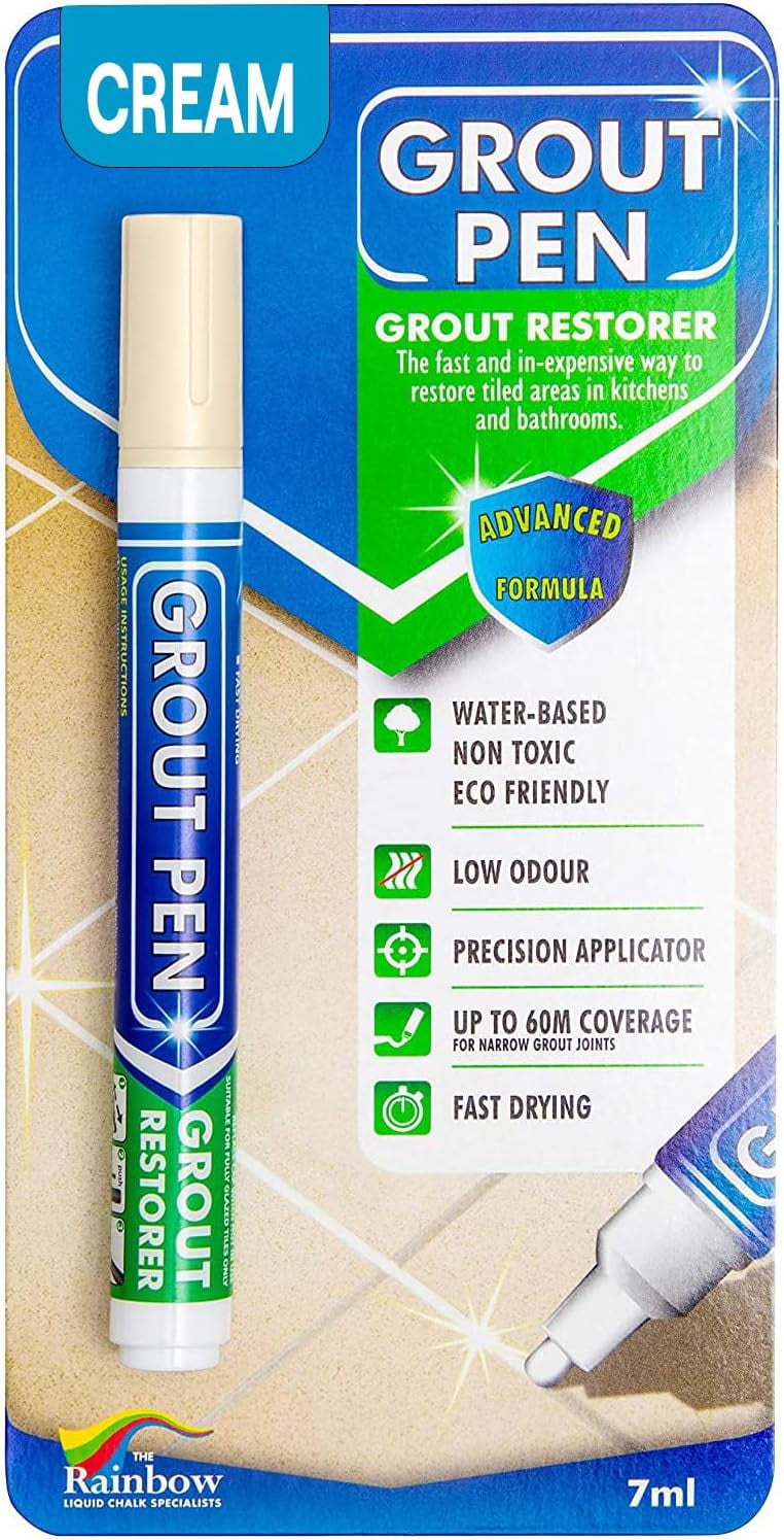 Grout Pen Cream Tile Paint Marker: Waterproof Grout Paint Pen, Tile ...