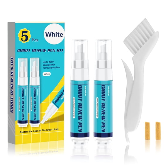 Grout Renew Pen White, 2 Large 20ml Paint Pens, Touch Up Repair Marker ...