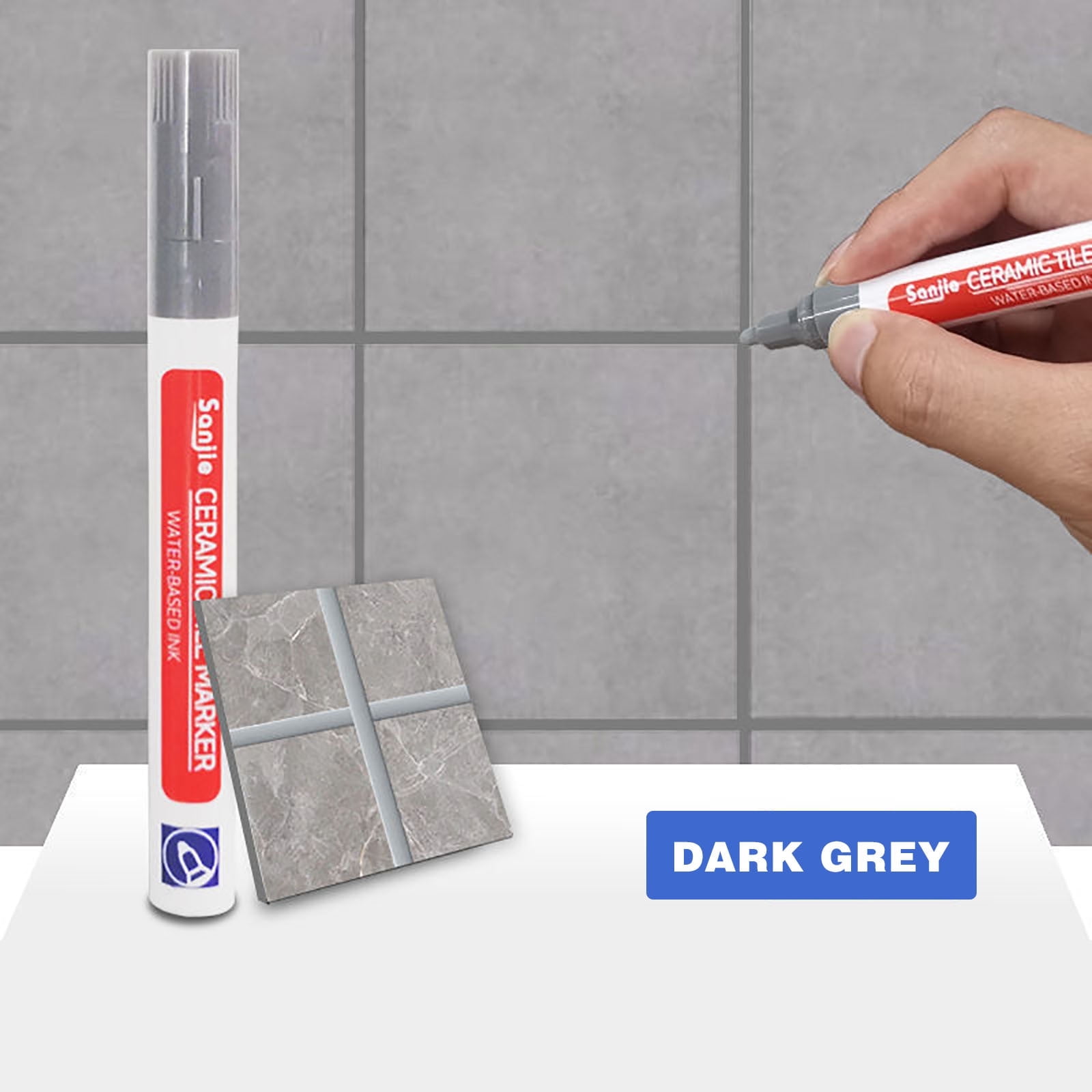 Grout Tile Pen - 4ml Permanent Grout Marker & Cleaner for Bathroom ...