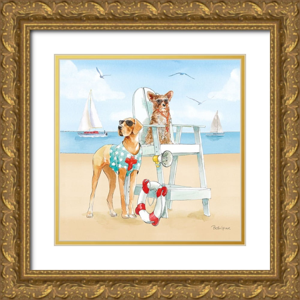 Grove, Beth 12x12 Gold Ornate Wood Framed with Double Matting Museum ...