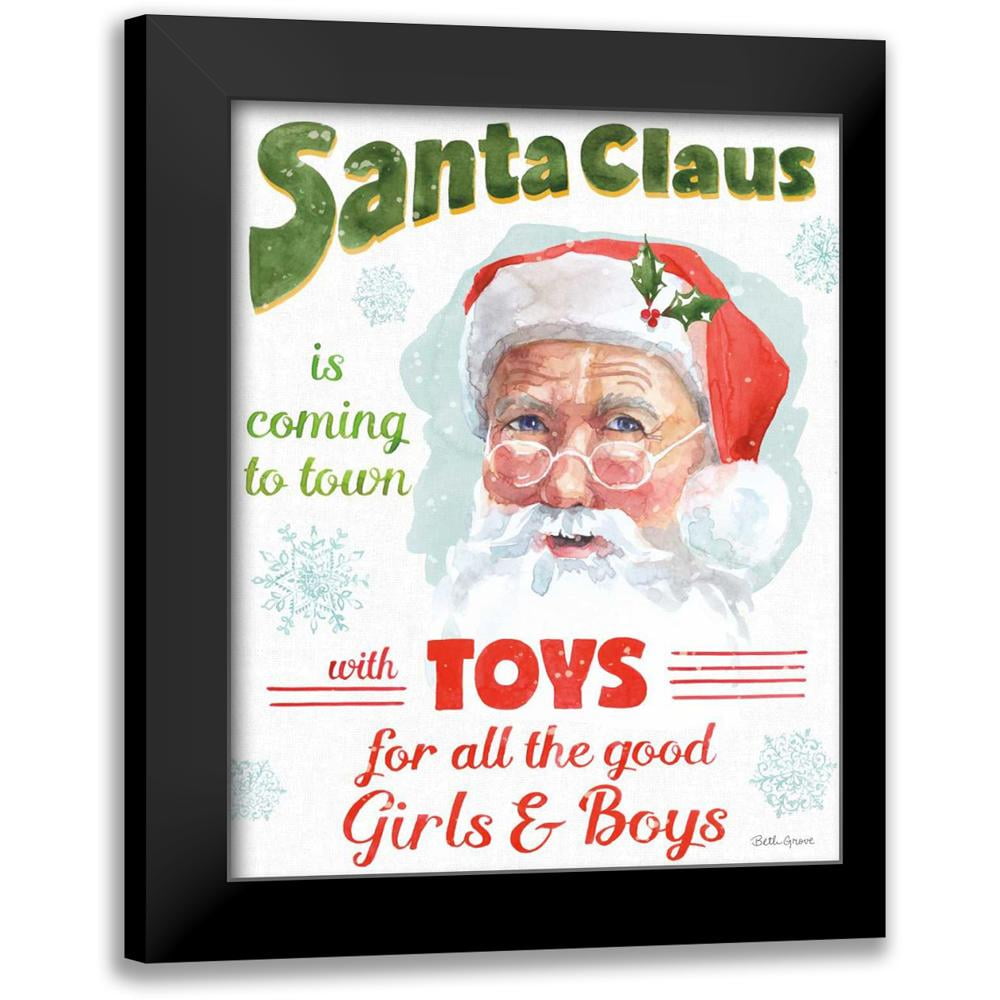 Grove, Beth 12x14 Black Modern Framed Museum Art Print Titled - Santa ...