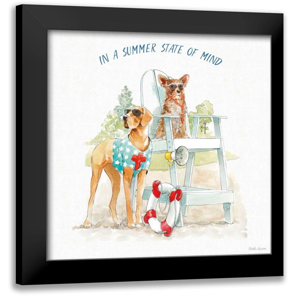 Grove, Beth 20x20 Black Modern Framed Museum Art Print Titled - Summer ...
