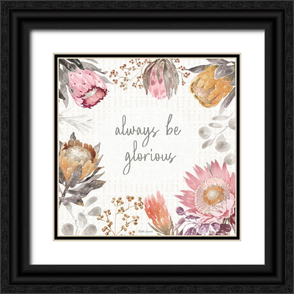 Grove, Beth 26x26 Black Ornate Wood Framed with Double Matting Museum ...