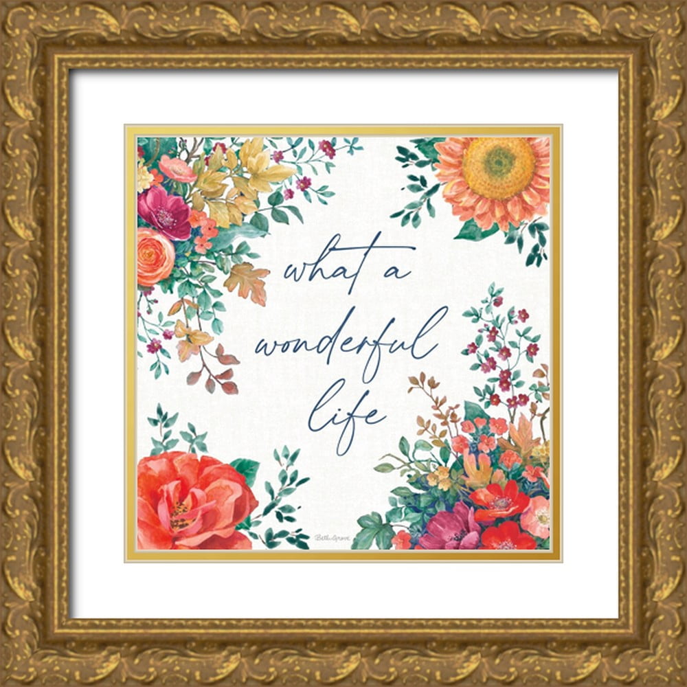 Grove, Beth 26x26 Gold Ornate Wood Framed with Double Matting Museum ...