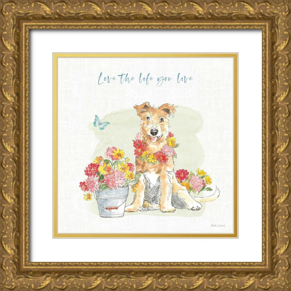 Grove, Beth 26x26 Gold Ornate Wood Framed with Double Matting Museum ...