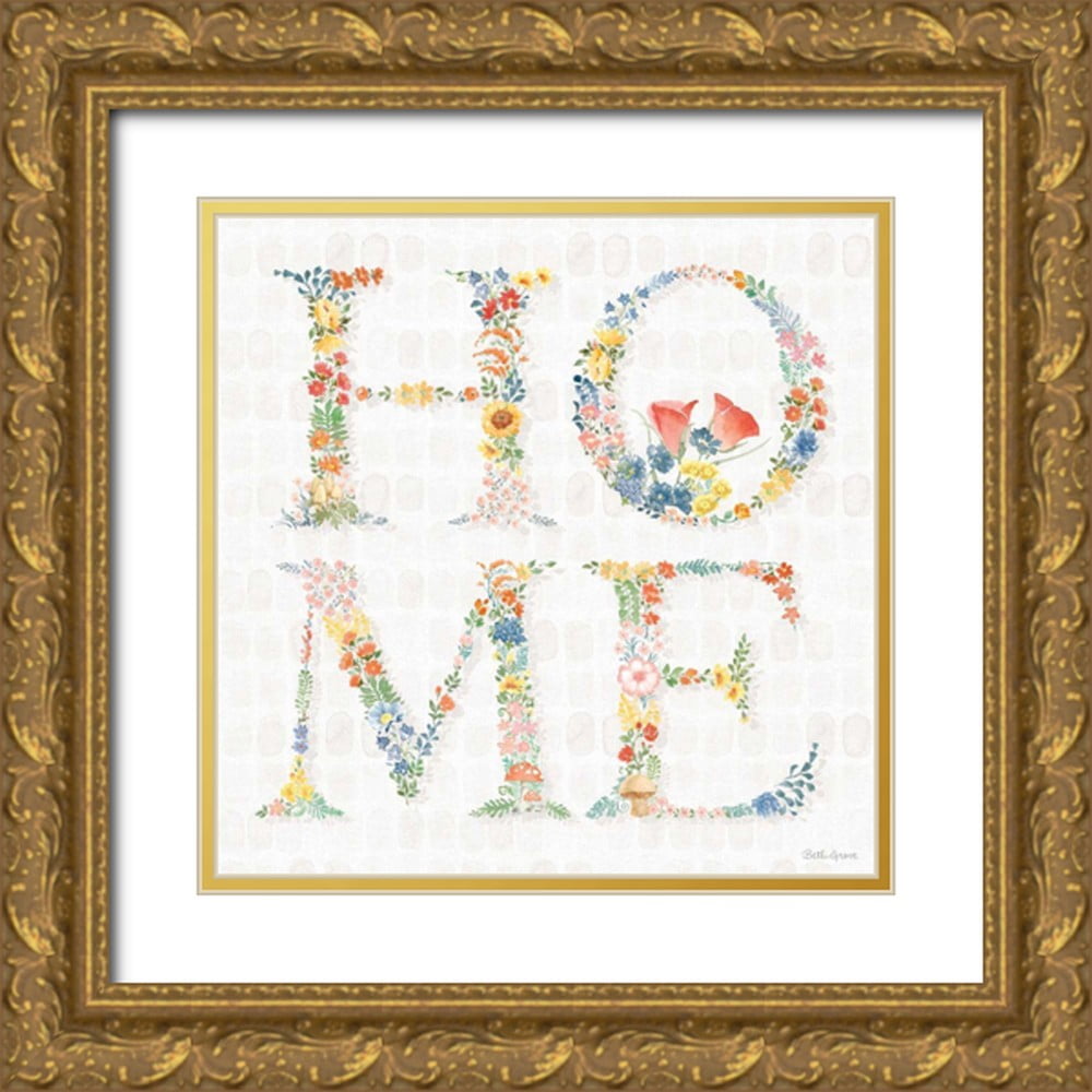 Grove, Beth 26x26 Gold Ornate Wood Framed with Double Matting Museum ...