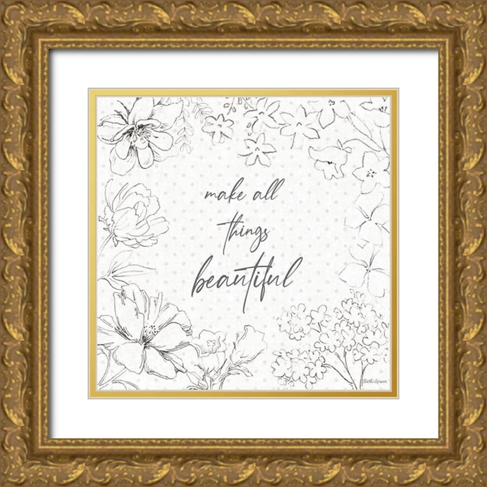 Grove, Beth 26x26 Gold Ornate Wood Framed with Double Matting Museum ...