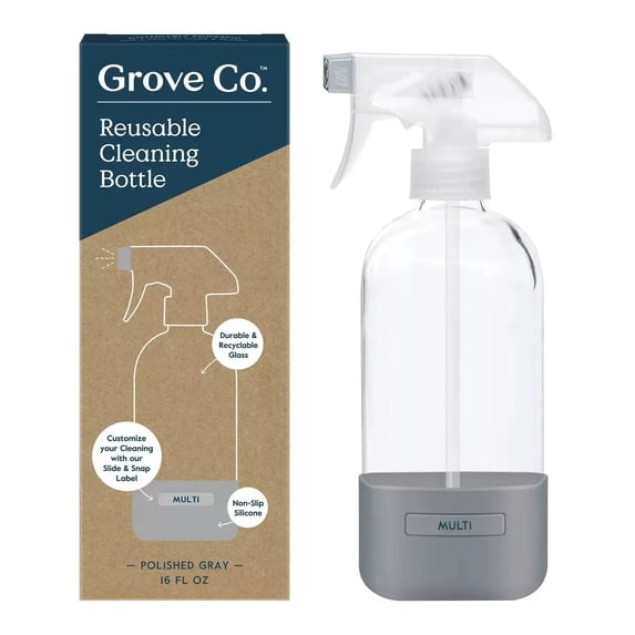 Grove Co. Reusable Cleaning Glass Spray Bottle, 16 fl oz - Polished ...