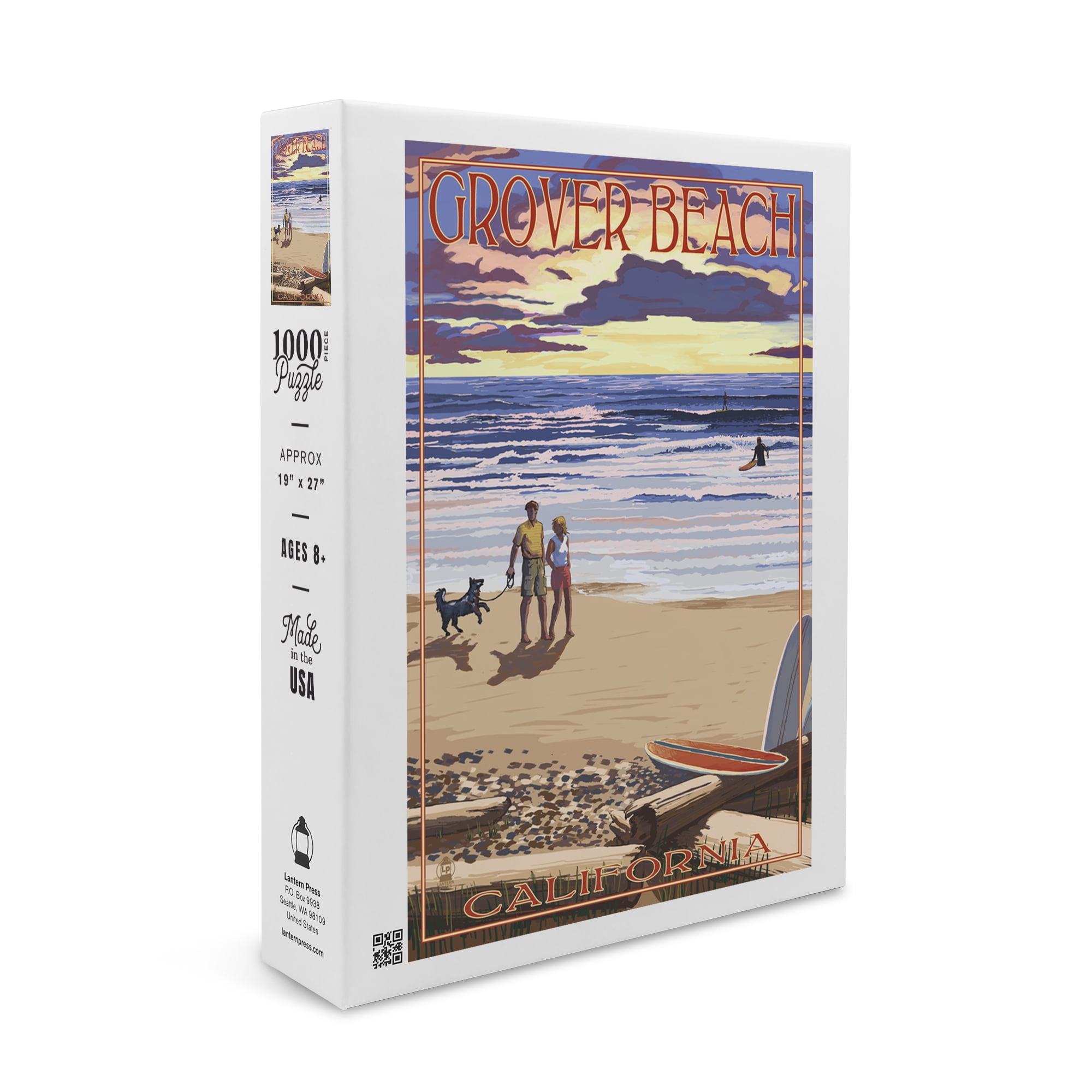Grover Beach, California, Sunset Beach Scene (1000 Piece Puzzle, Size ...