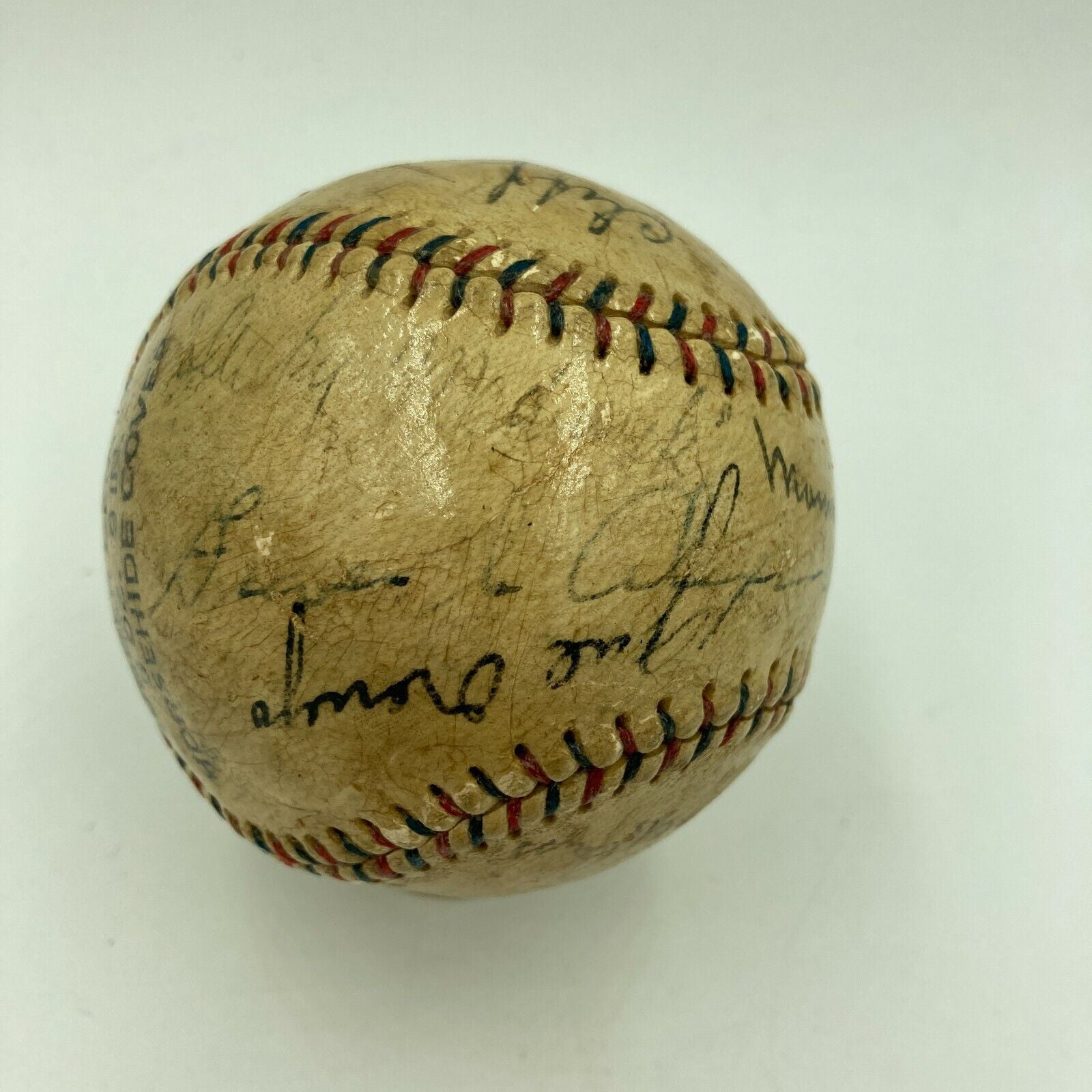 Grover Cleveland Alexander Full Name Sweet Spot Signed 1920's Baseball ...