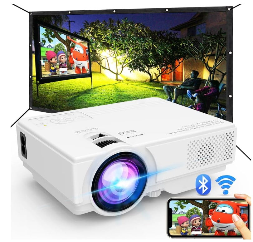 Groview Professional Mini Projector with Bluetooth 5.2 and Screen ...