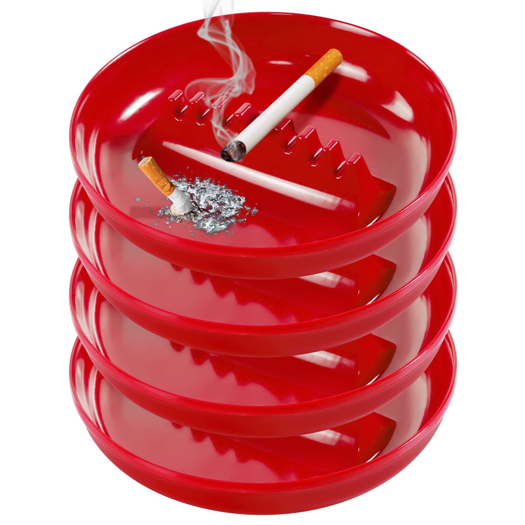 Grovind Plastic Ashtrays for Cigarettes and Cigars, Indoor Outdoor Ash ...