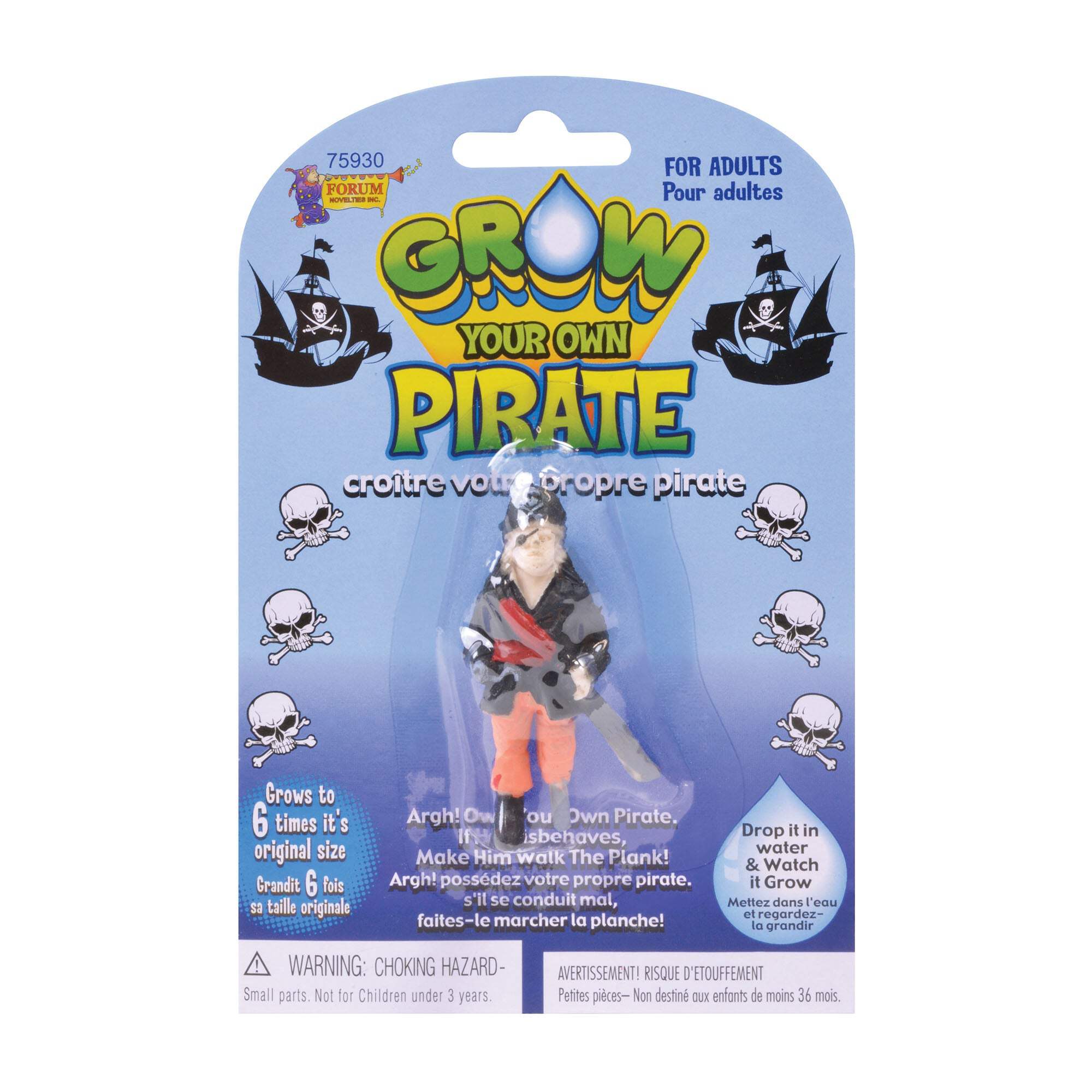 Grow A Pirate Mask General Jokes Party One Size Male Adult Black Fancy ...