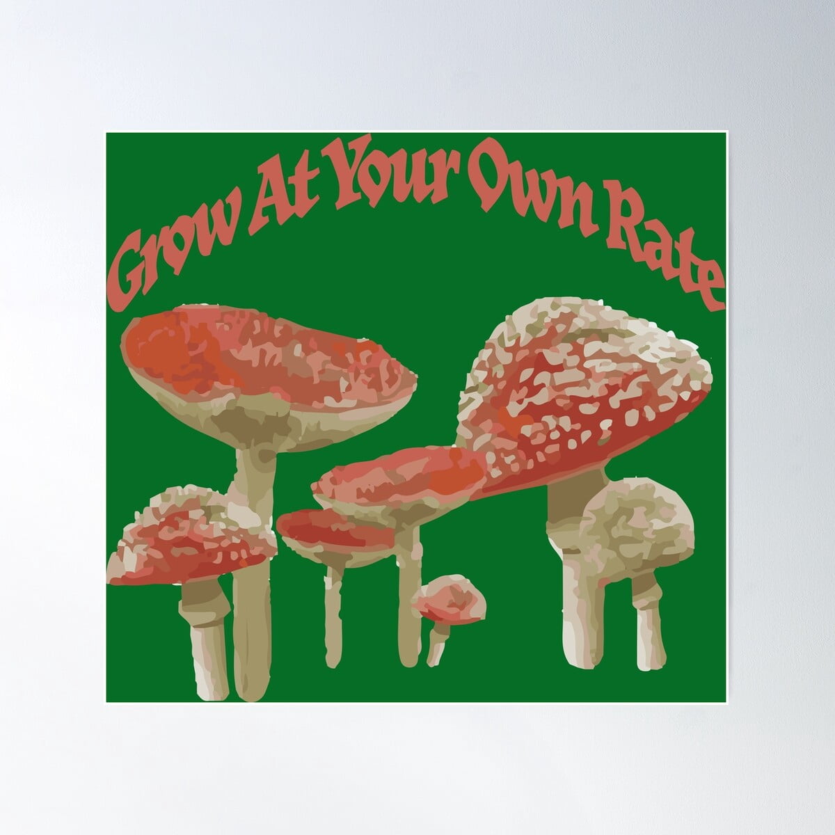Grow At Your Own Rate Poster Wall Art, Modern Wall Decor For Living ...