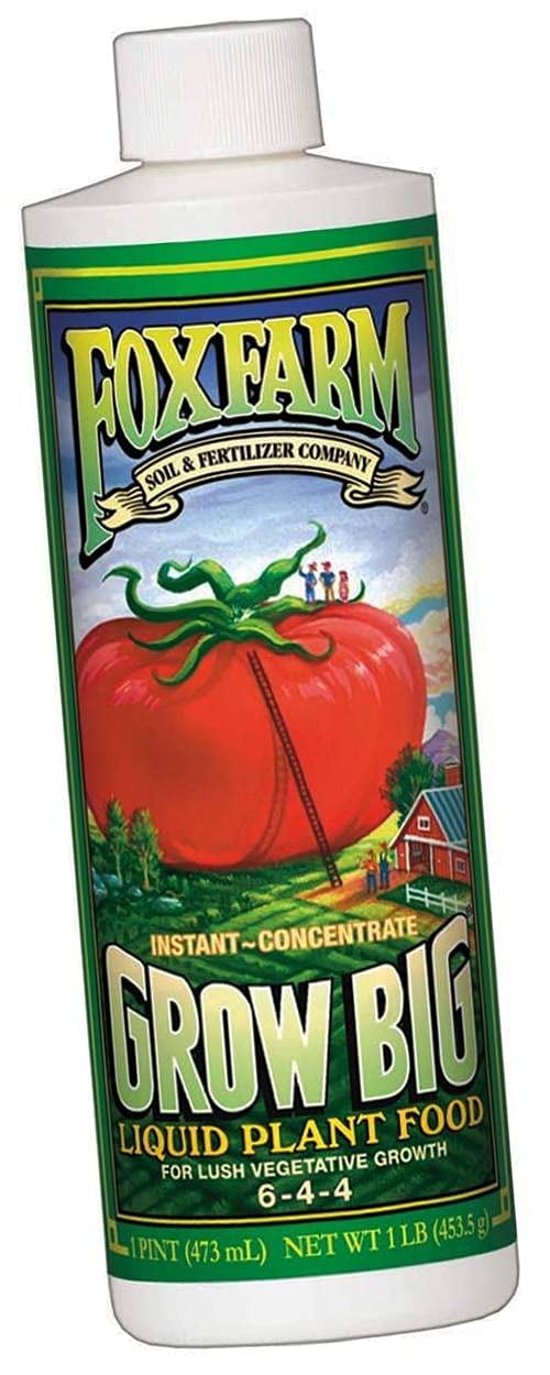 Grow Big Liquid Concentrate Fertilizer, 1 Pint (1 Pack) - Walmart.com