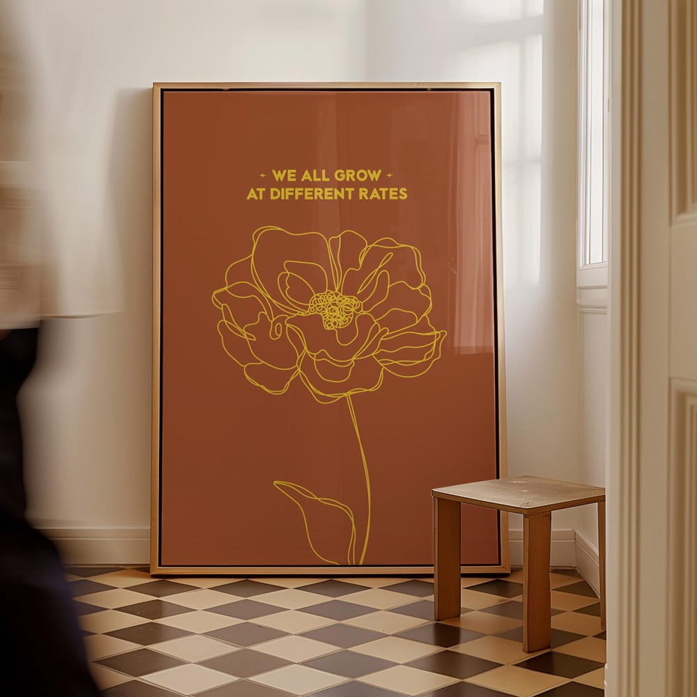 We All Grow At Different Rates Print Wall Art Men.Tal Health Poster ...