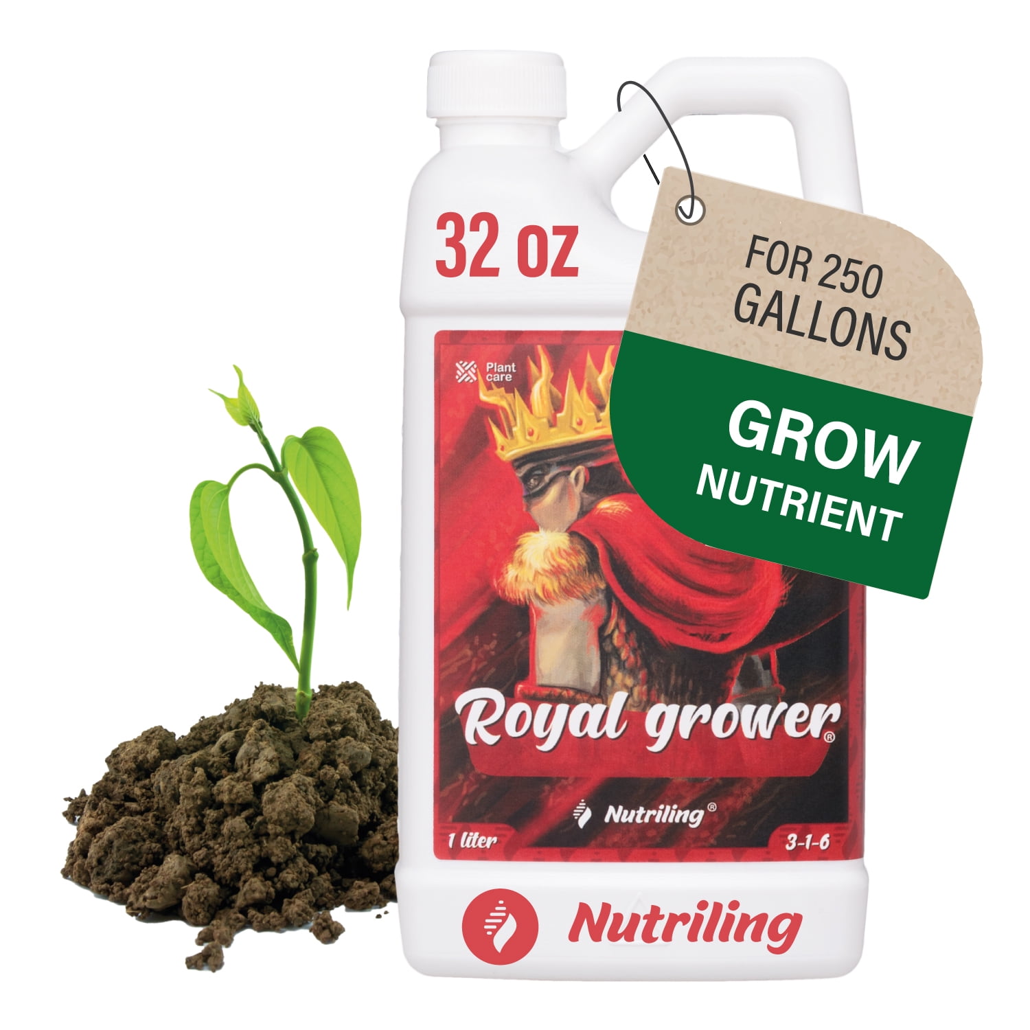 Grow Fertilizer Excellent Plant Food. Royal Grower 3-1-6 Liquid NPK ...