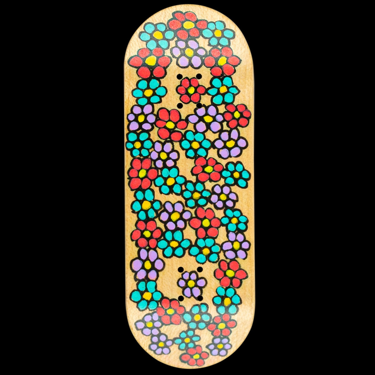 Grow Fingerboards Grow Fingerboard Deck - Orange Blue and Pink Natural ...