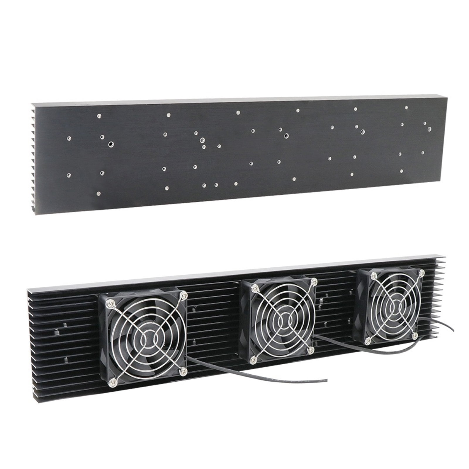 500x100x40mm Aluminum Heatsink With Fan For 200W 500W LED Light Cooling ...