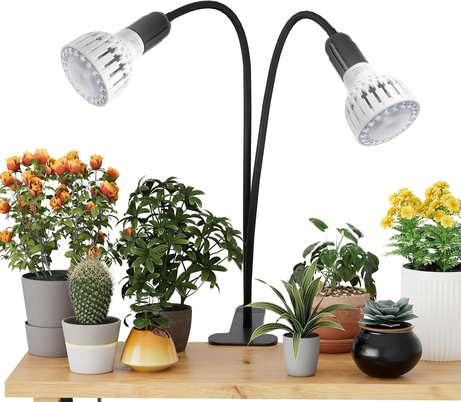 Grow Light,24W (160Watts Equiv) 5000K White Full Spectrum LED Growing ...