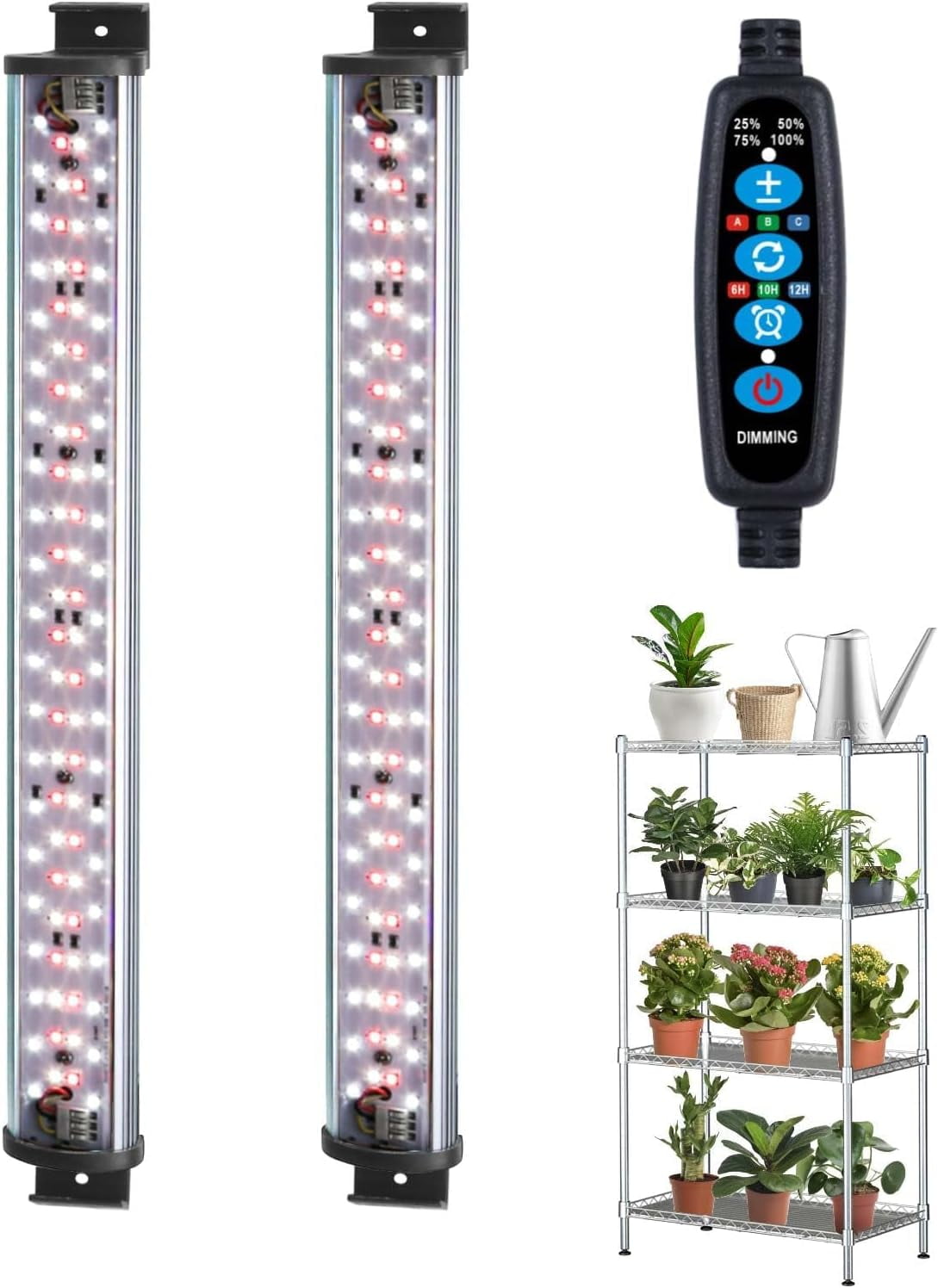 Grow Light, 80W Grow Light Strip, 3 Spectra Modes, Dimmable Plant ...