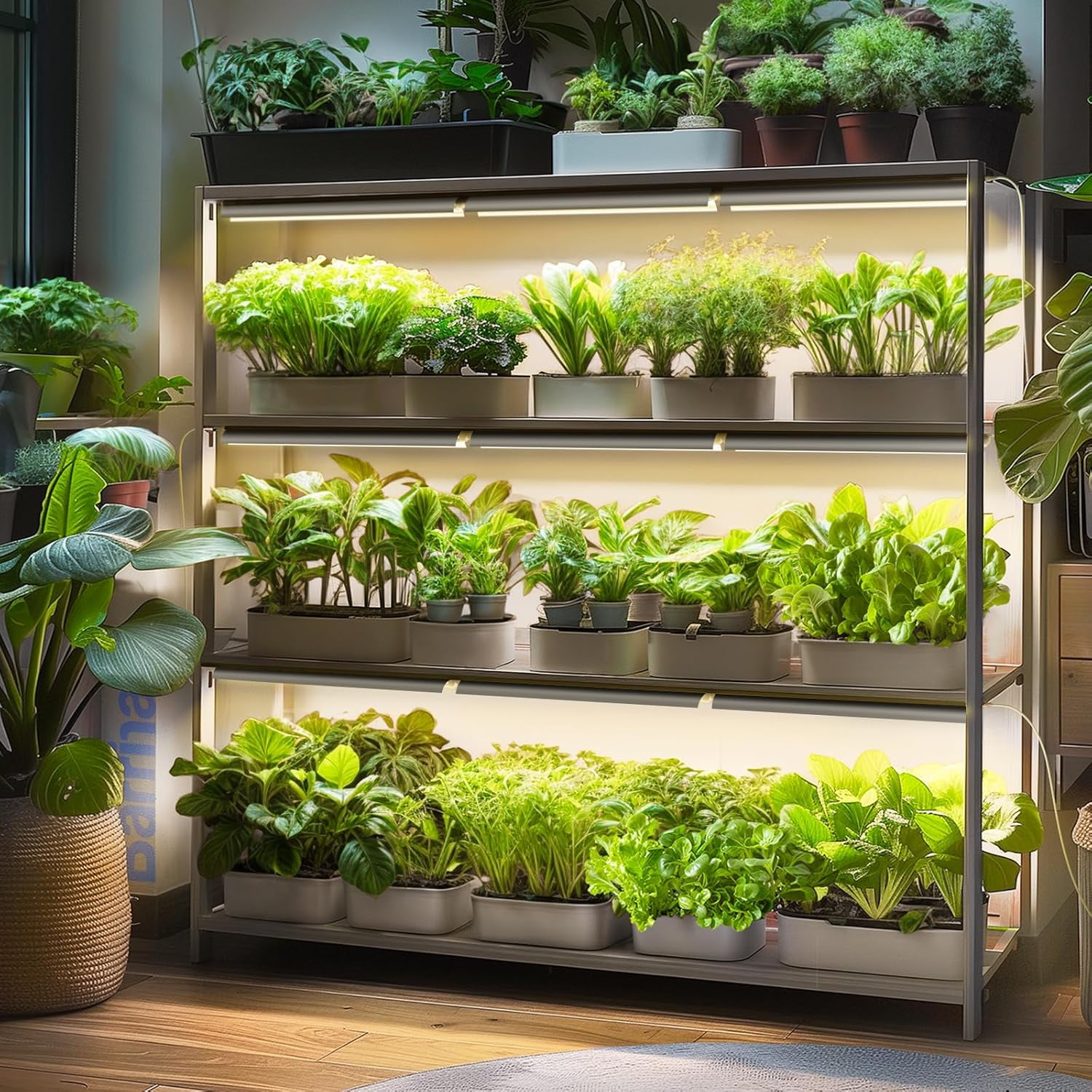 Grow Light Bulb, 96W(4 x 24W), Full 2FT LED Grow Light, V-Shape T8 LED ...