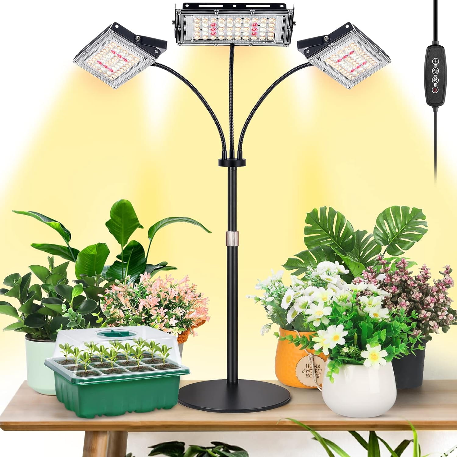 Grow Light for Indoor Plants,144 LED Full Spectrum Plant Light for ...