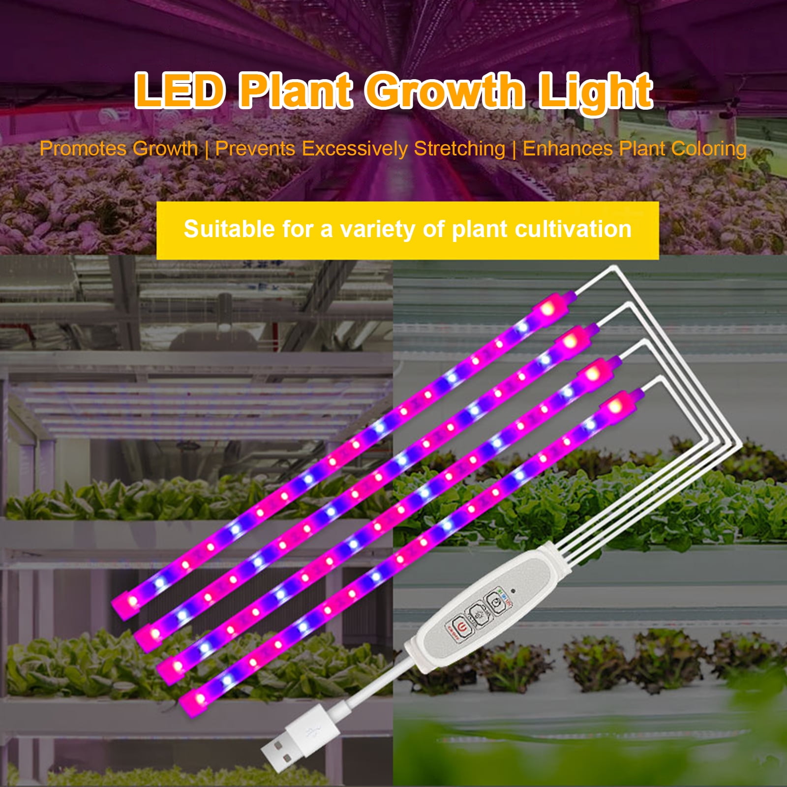 Grow Light,Leds Lamp Usb And Play With Usb 4 Dimmable With Indoor Lamp ...