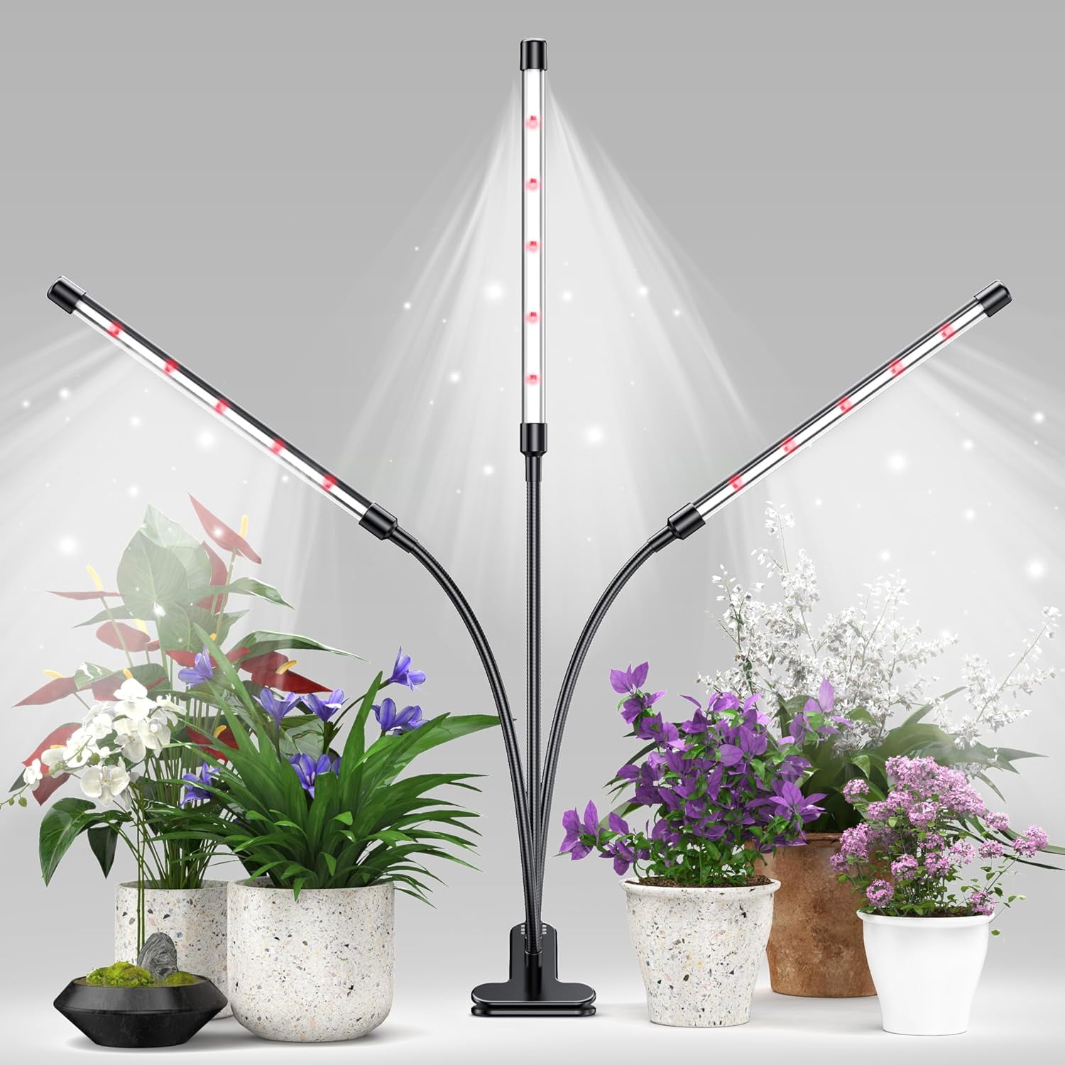 Grow Light Plant Lights for Indoor Plants, 126 LEDs Full Spectrum Clip ...