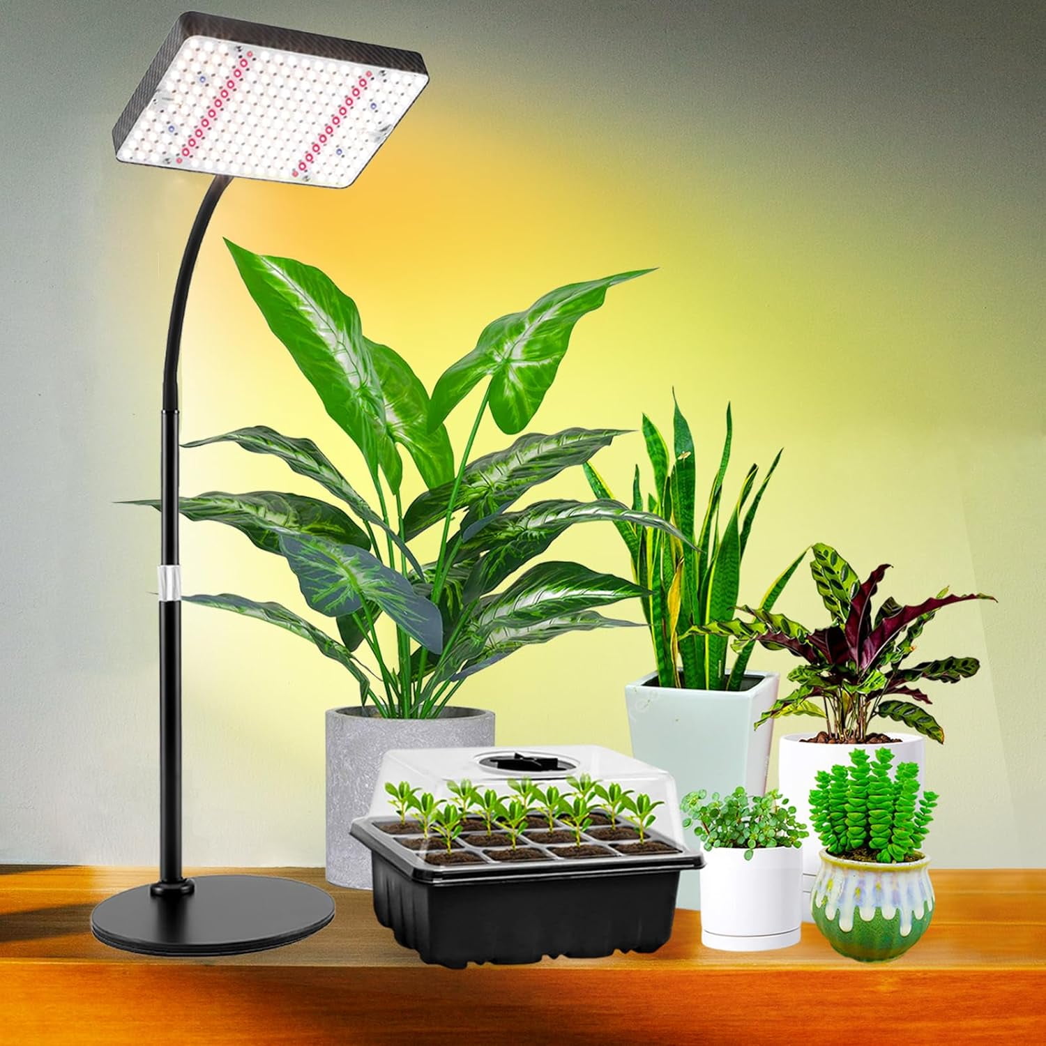Grow Light with Stand 2000 Lumen, 25 Watt Full Spectrum Floor Grow ...