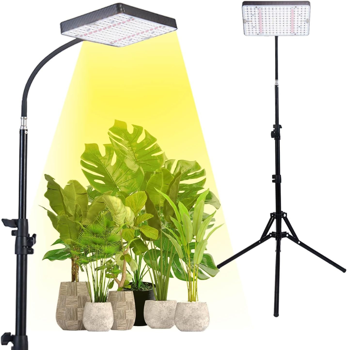 Grow Light with Stand 2000 Lumen, 25 Watt Full Spectrum Floor Grow ...