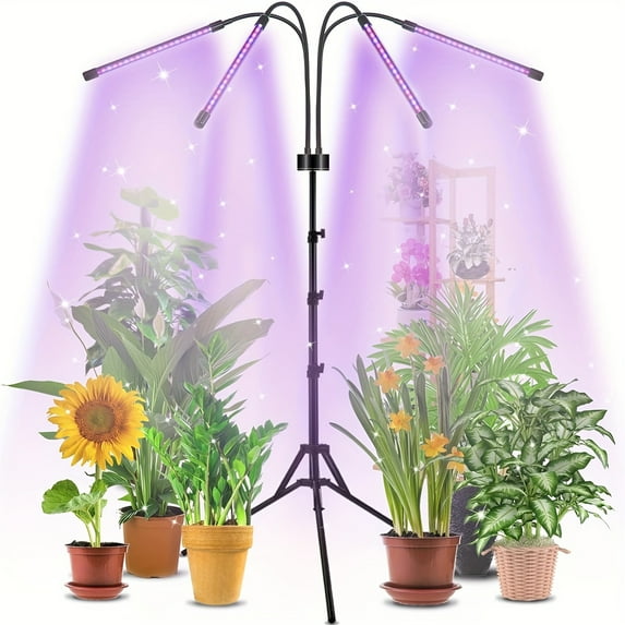 Grow Light with Stand, for Indoor Plants with Red Blue Spectrum, 10 ...