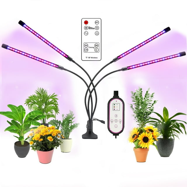 LED Grow Light with Stand, Adjustable Gooseneck, 10 Dimmable Brightness ...