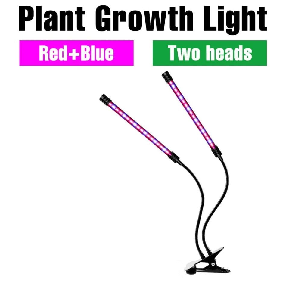Grow Light for Indoor Plants Full Spectrum Clip Plant Growing Lamp with ...