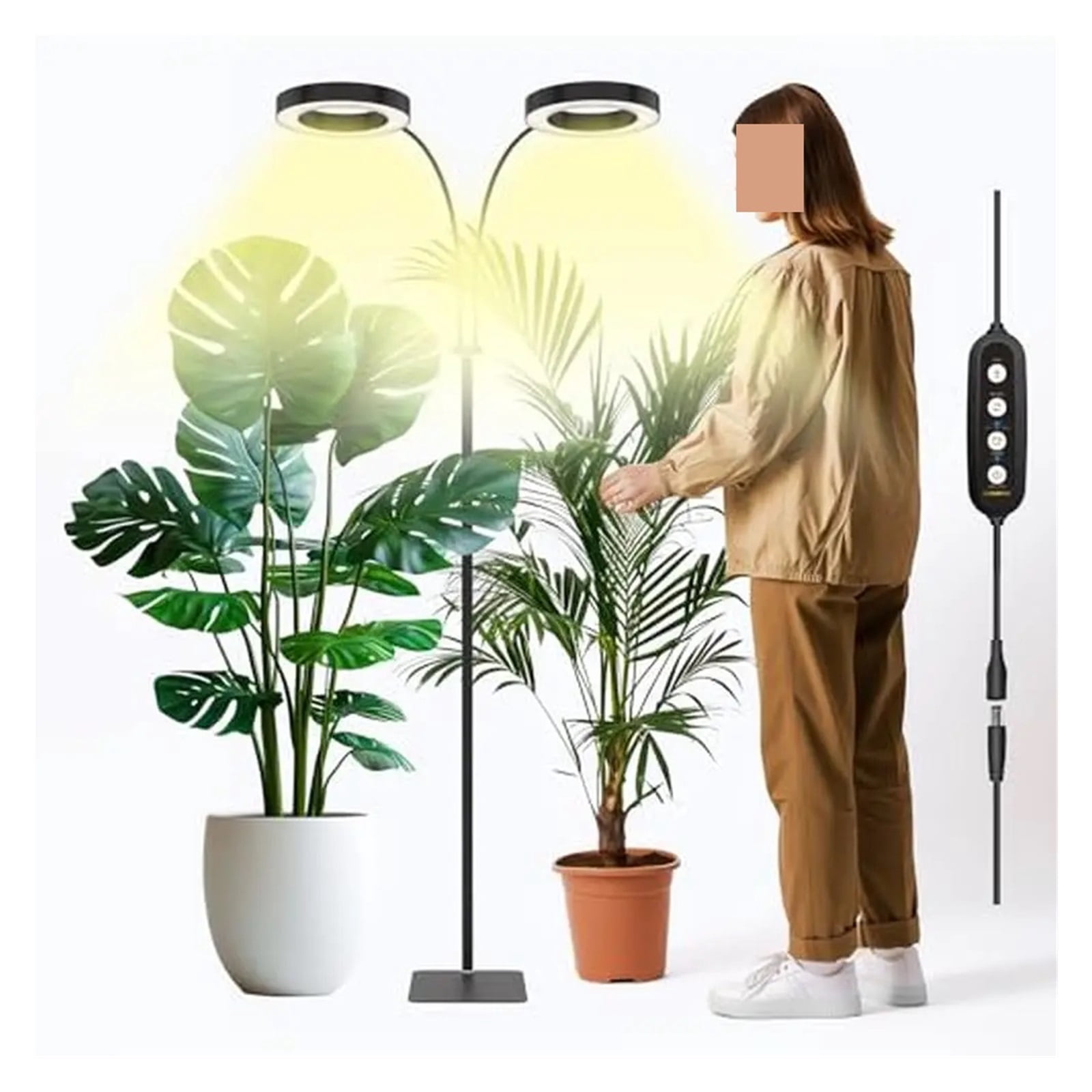 Grow Lights, 40W Full Spectrum LED Plant Growth Light Stand Adjustable ...